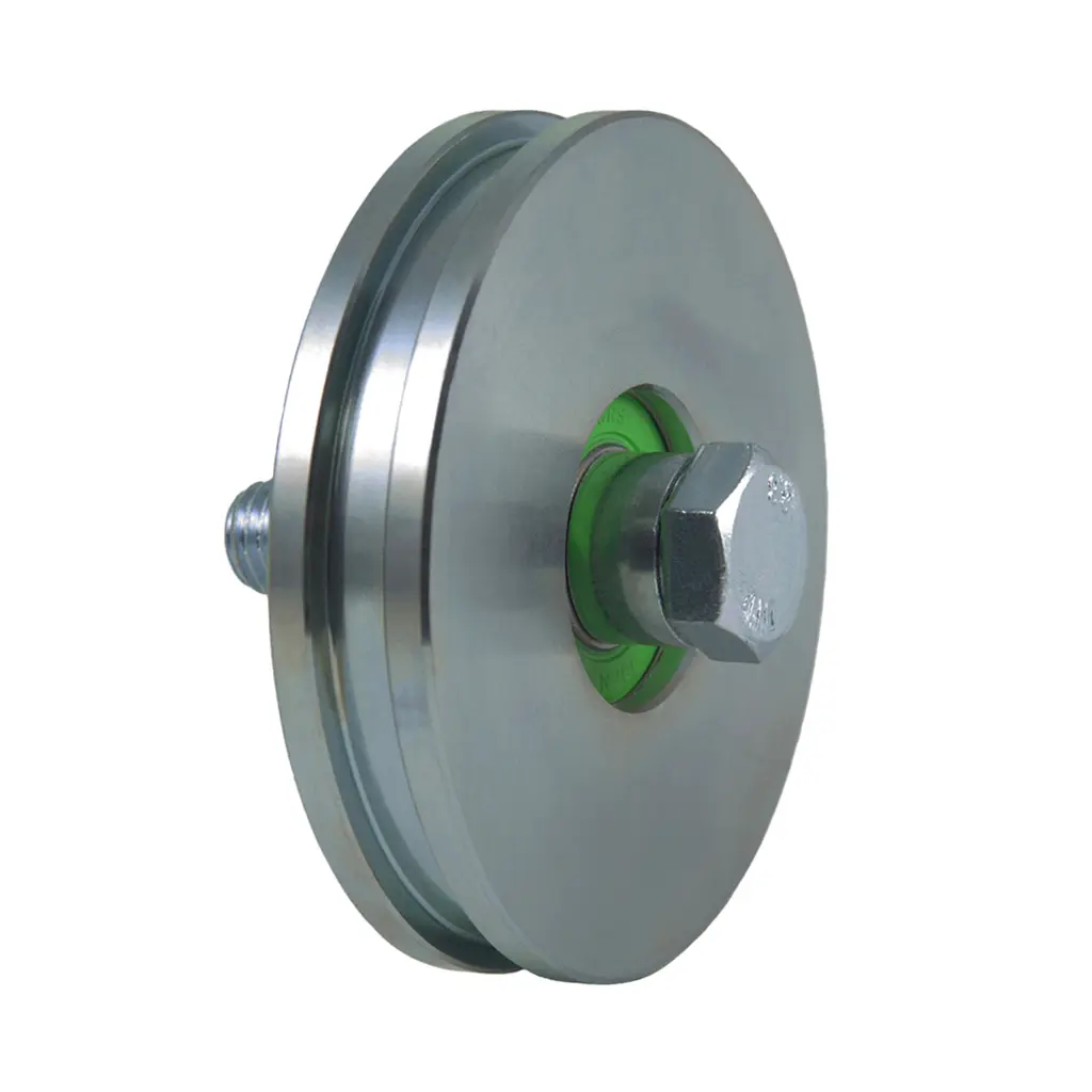 100mm Square groove wheel with 1 ball bearing | Parnells Website