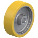 250mm wheel with black rubber on pressed steel centre, 210kg | Parnells ...