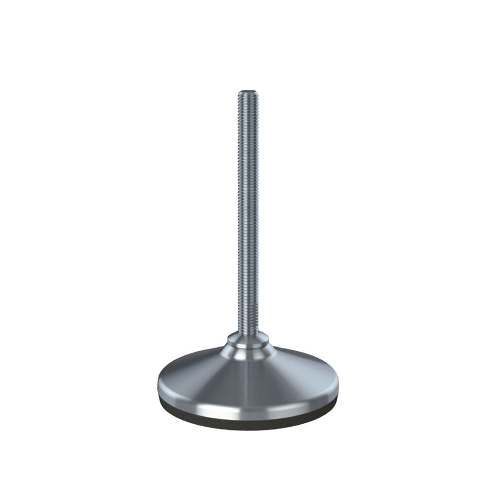 M20x150 stainless steel levelling foot with 105mm stainless base and ...