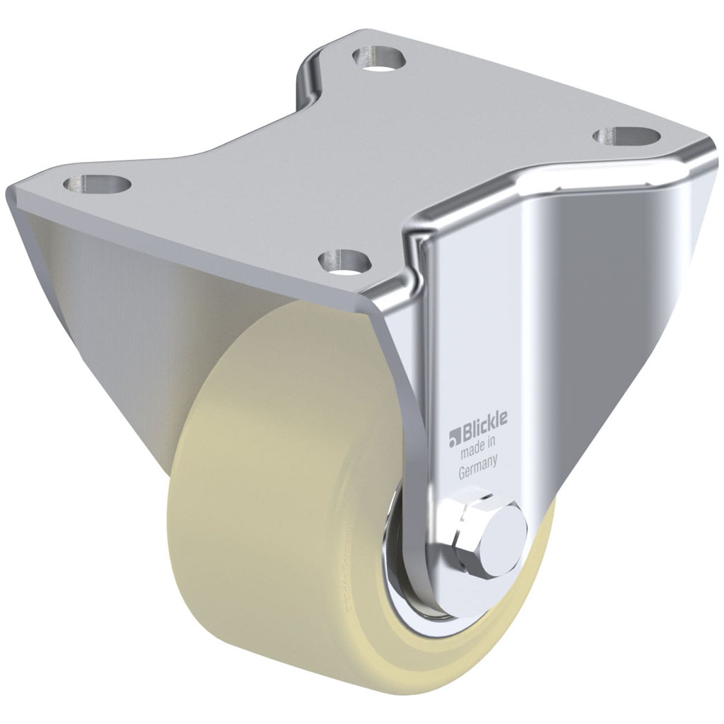 65mm fixed castor with cast nylon wheel | Parnells Website