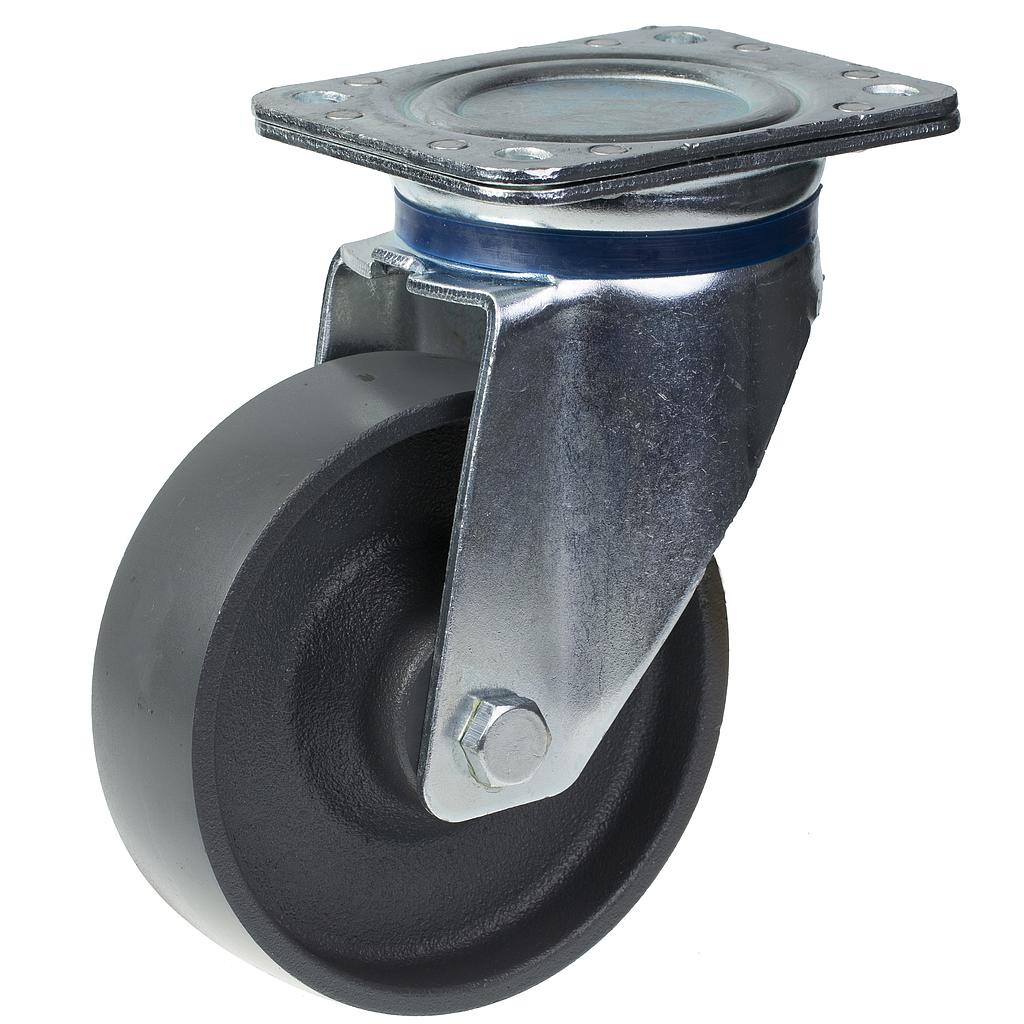 150mm swivel castor with grey cast iron wheel, 800kg | Parnells Website